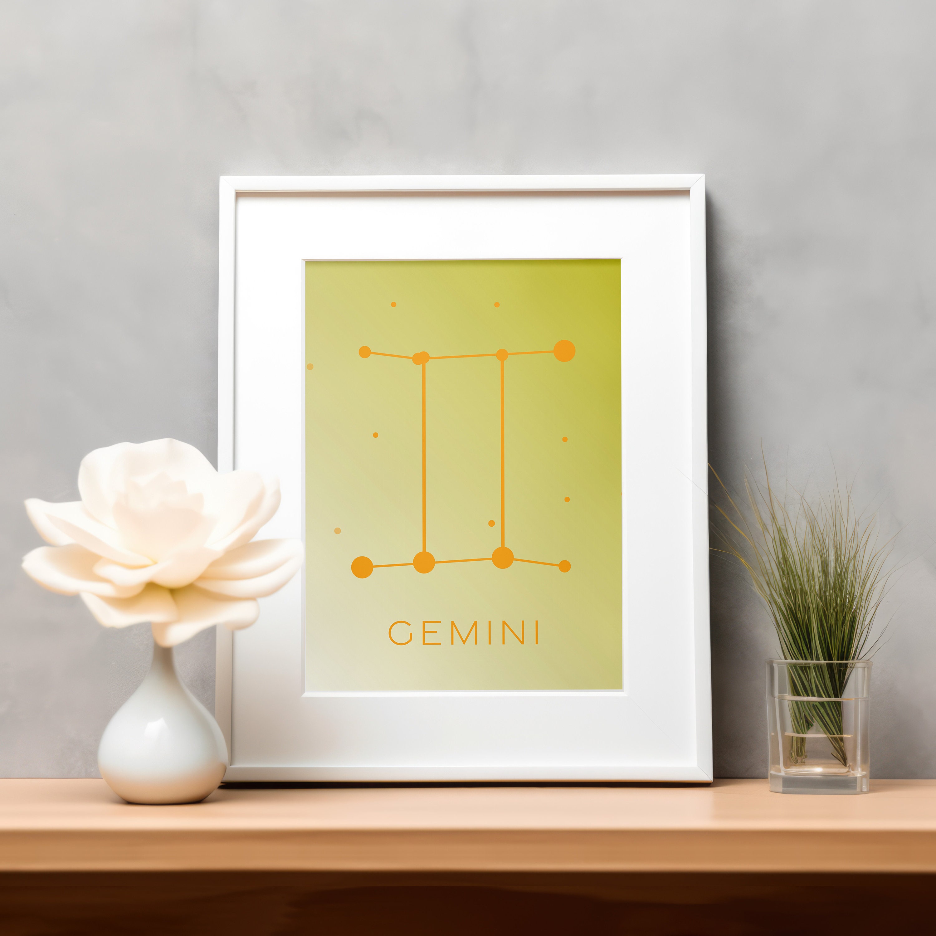 Gemini Astrological Sign 8x10 Digital Artwork - Etsy