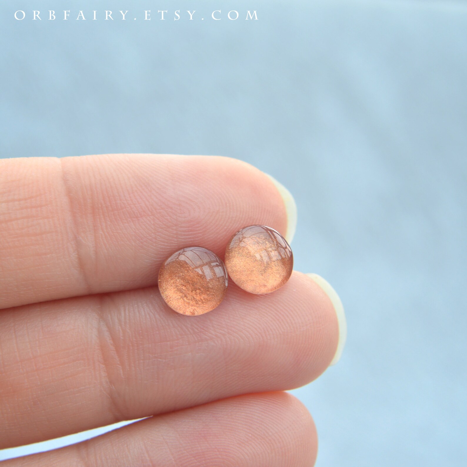 Bronze Shimmer Stud Earrings Make Your Own Set Glass - Etsy