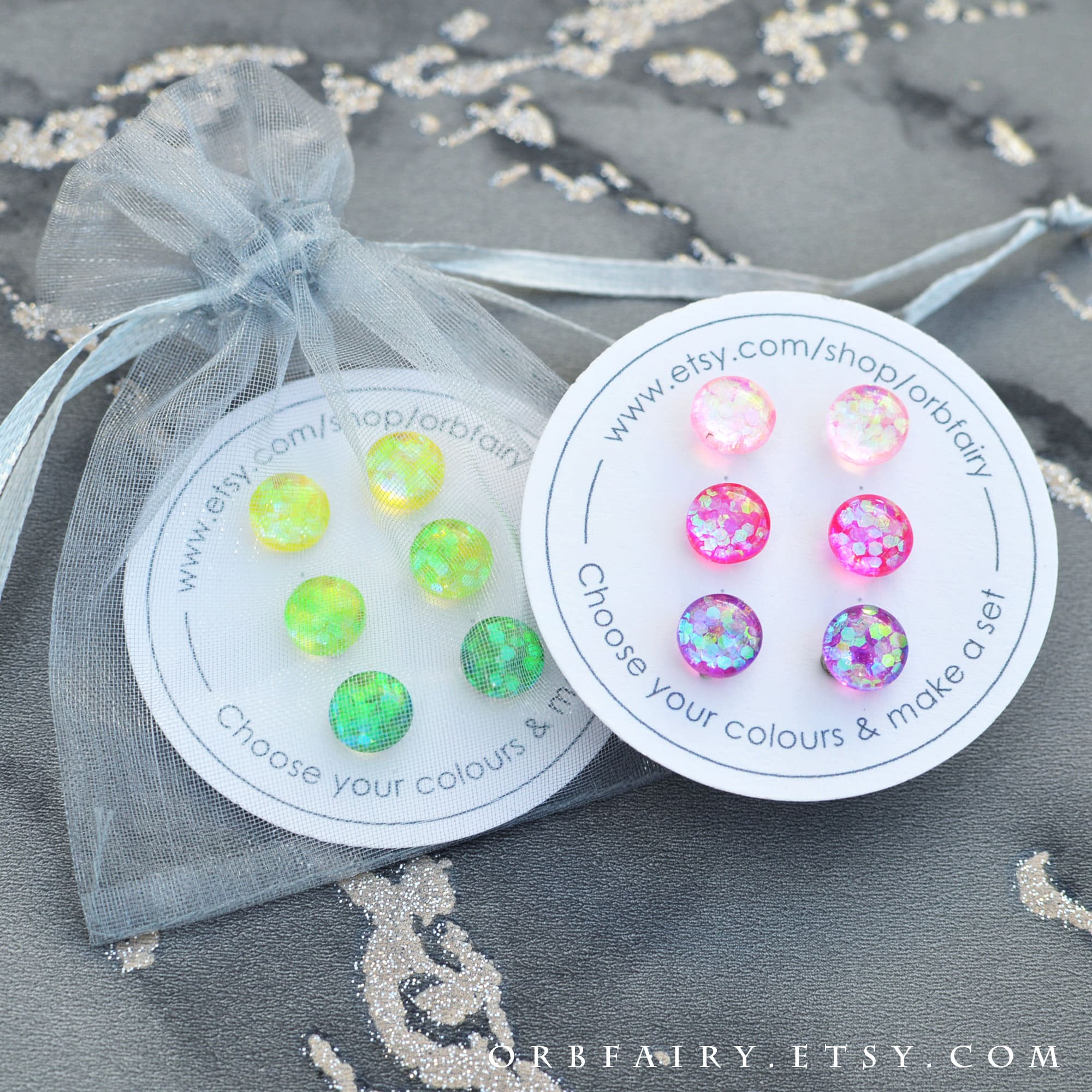 Bronze Shimmer Stud Earrings Make Your Own Set Glass - Etsy