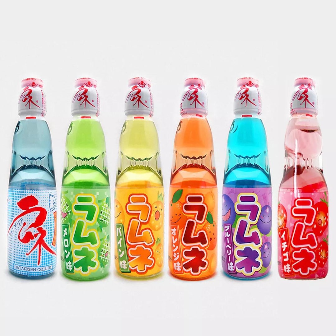 Hatakosen Japanese Ramune Soda Fruity Flavor Gift Set 200ml 6 Bottles - Etsy