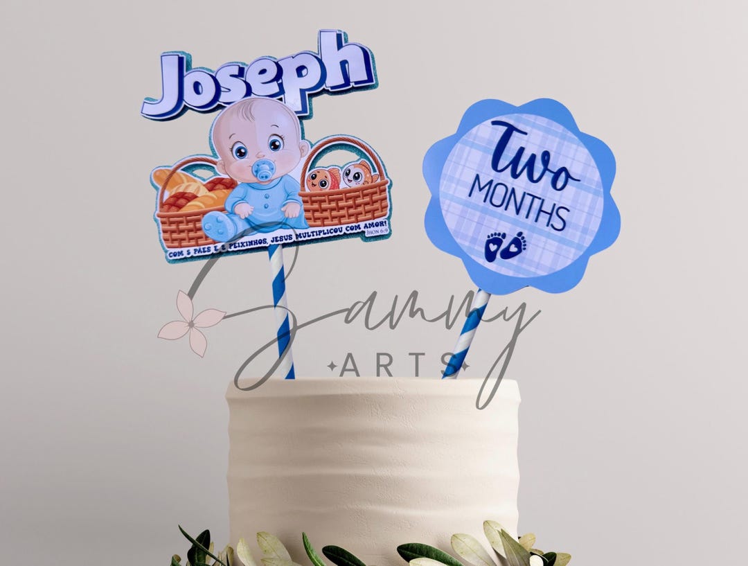Christian Cake Topper | 5 Loaves and 2 Fish | Printable Cake Topper ...