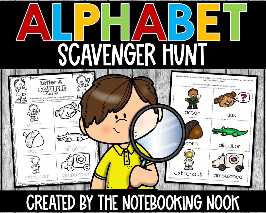 Alphabet Scavenger Hunts - Etsy