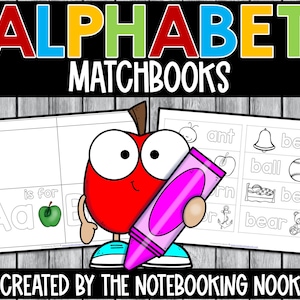 Alphabet Matchbooks Interactive Activity - Etsy