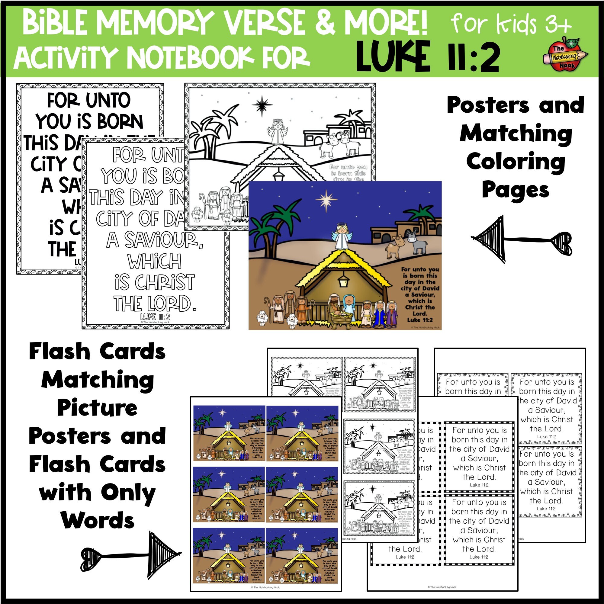 Bible Memory Verse (KJV) Activity Notebook for Luke 11:2 - Etsy