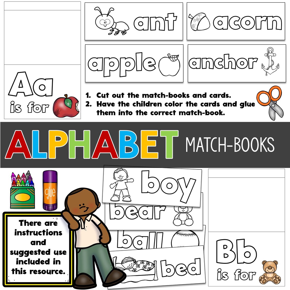 Alphabet Matchbooks Interactive Activity - Etsy