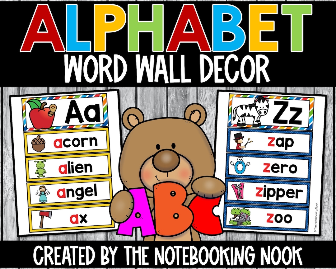 Alphabet Word Wall Cards - Etsy