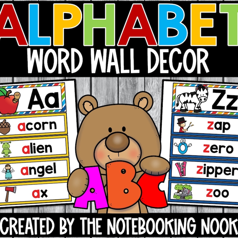 Alphabet Word Art - Etsy