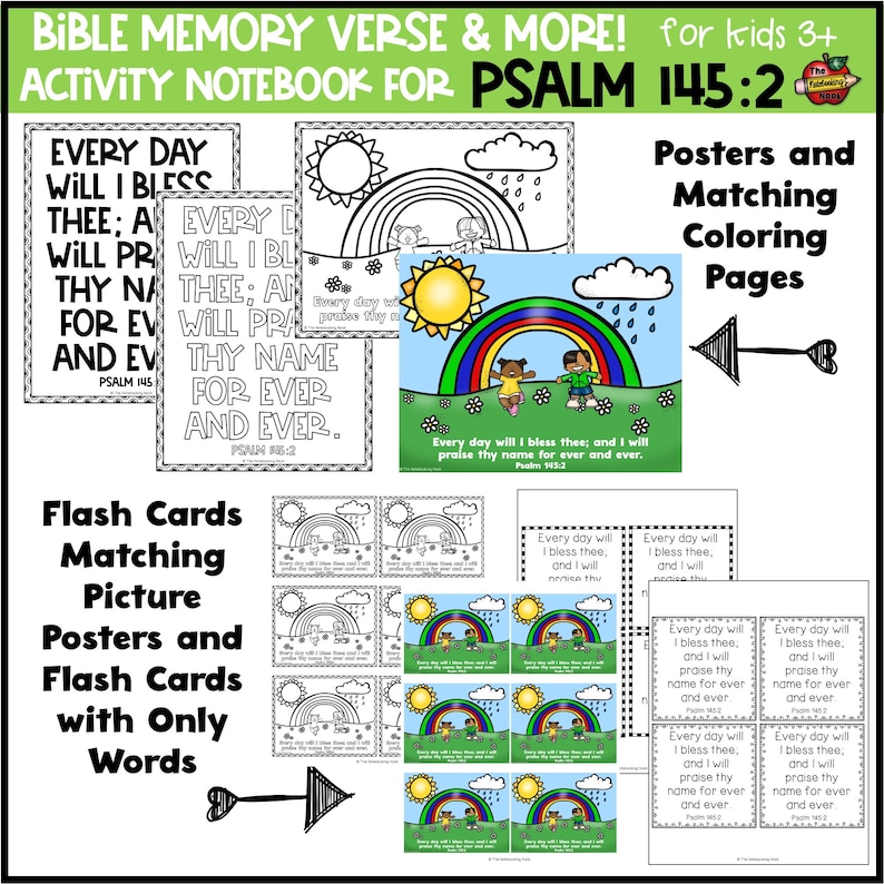Bible Memory Verse KJV Activity Notebook for Psalm 145:2 - Etsy