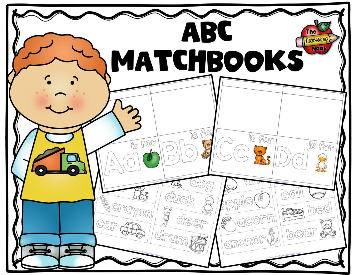 Alphabet Matchbooks Interactive Activity | Etsy