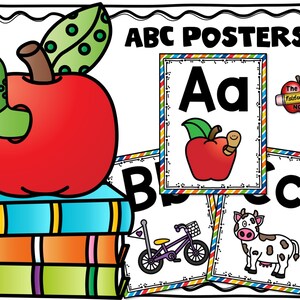 Alphabet Posters and Coloring Pages | Etsy