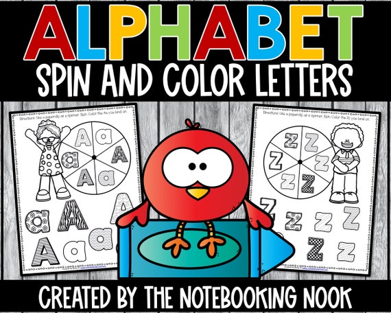 Alphabet Spin and Color | Etsy