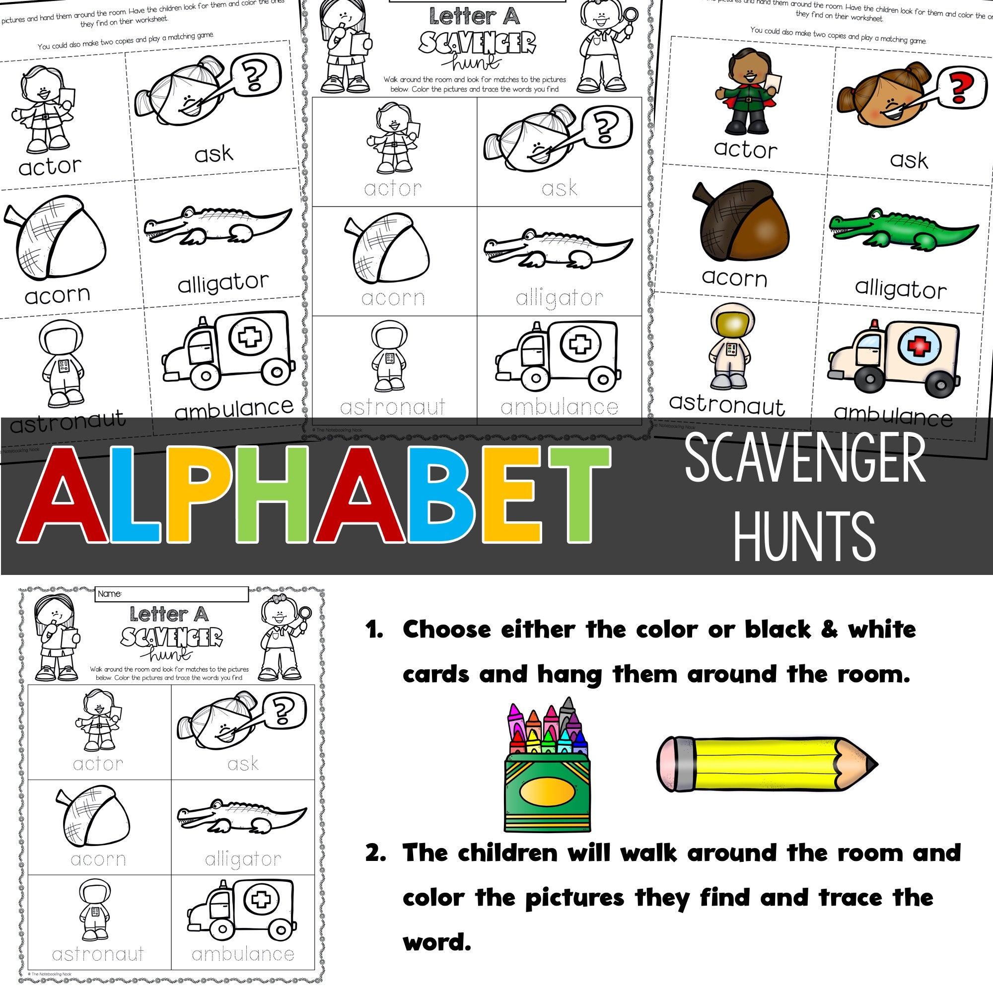 Alphabet Scavenger Hunts - Etsy