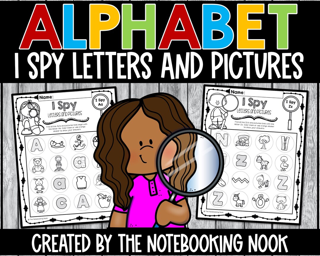 Alphabet I Spy Letters and Pictures - Etsy