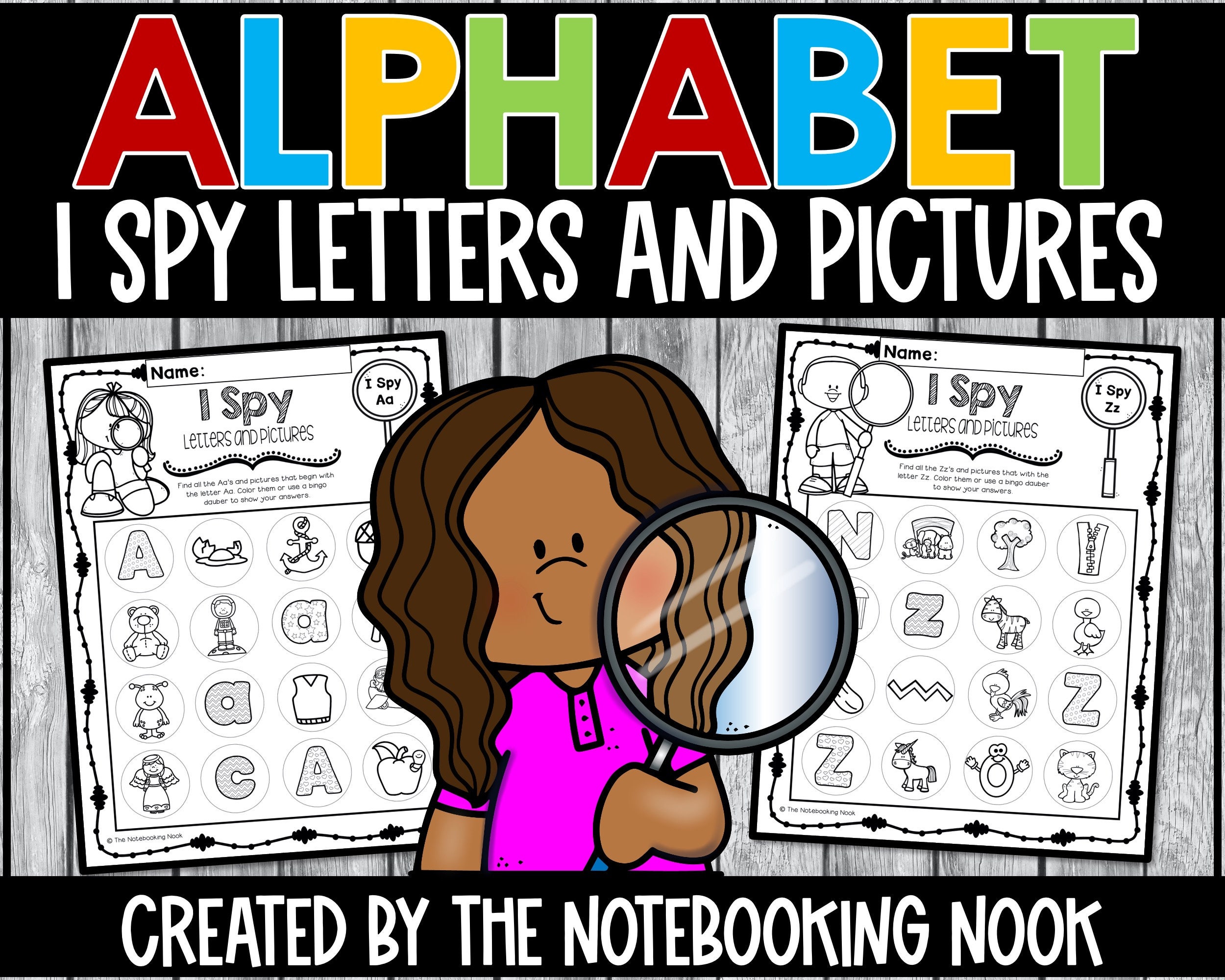 Alphabet I Spy Letters and Pictures - Etsy UK