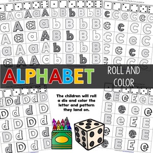 Alphabet Roll and Color - Etsy