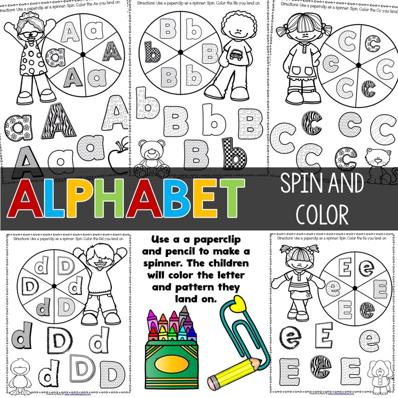 Alphabet Spin and Color - Etsy