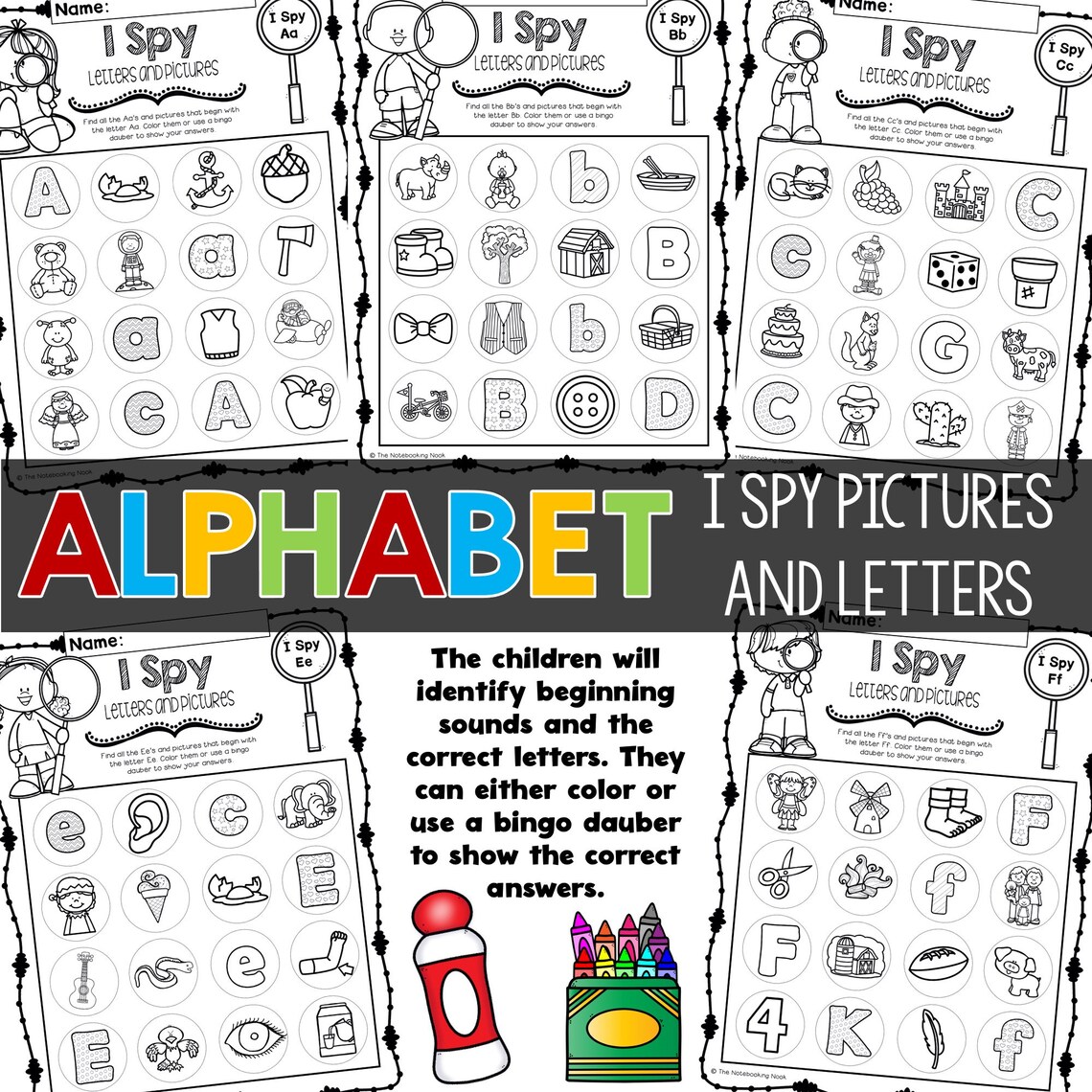 Alphabet I Spy Letters and Pictures - Etsy UK