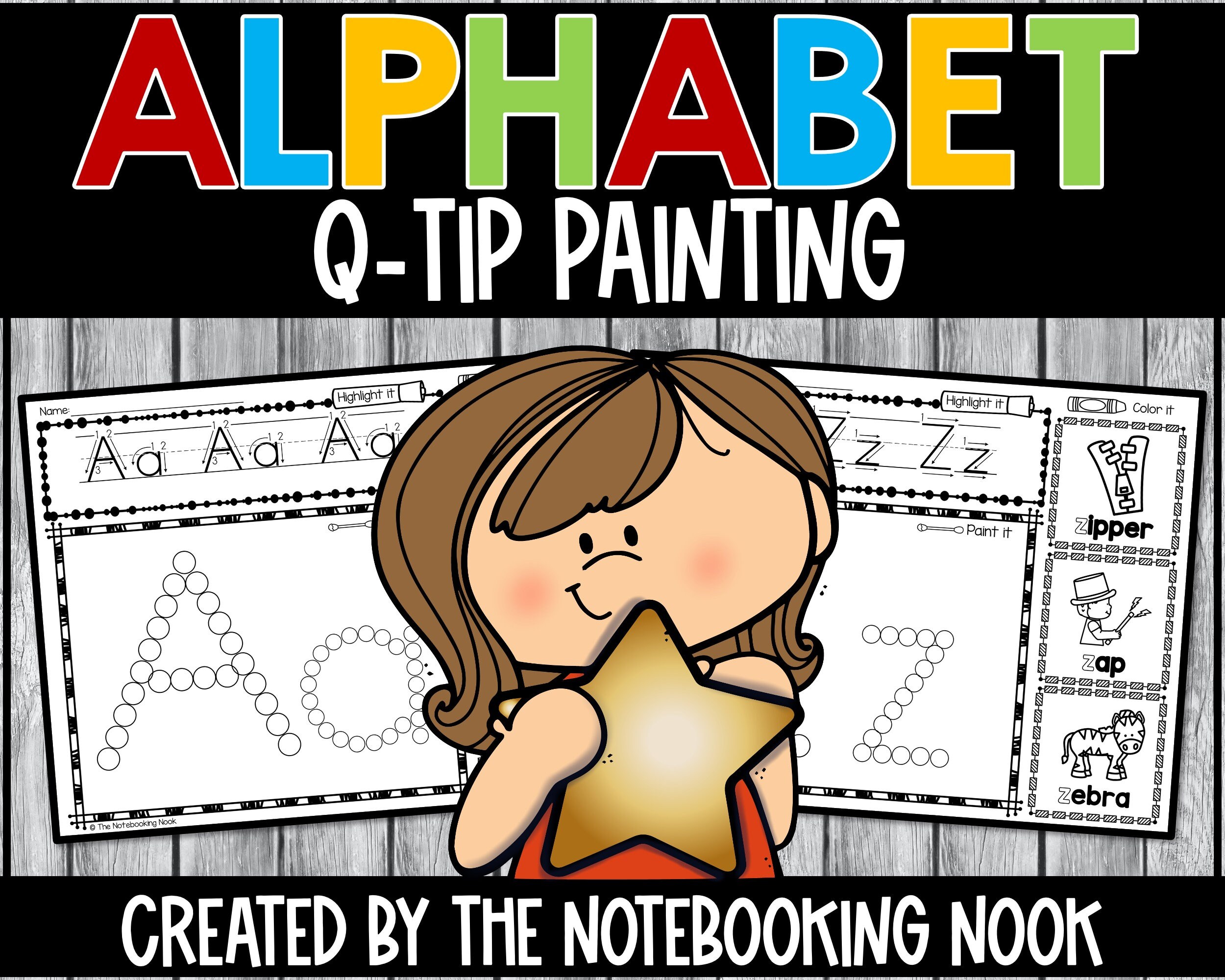 Alphabet Q-tip Painting - Etsy