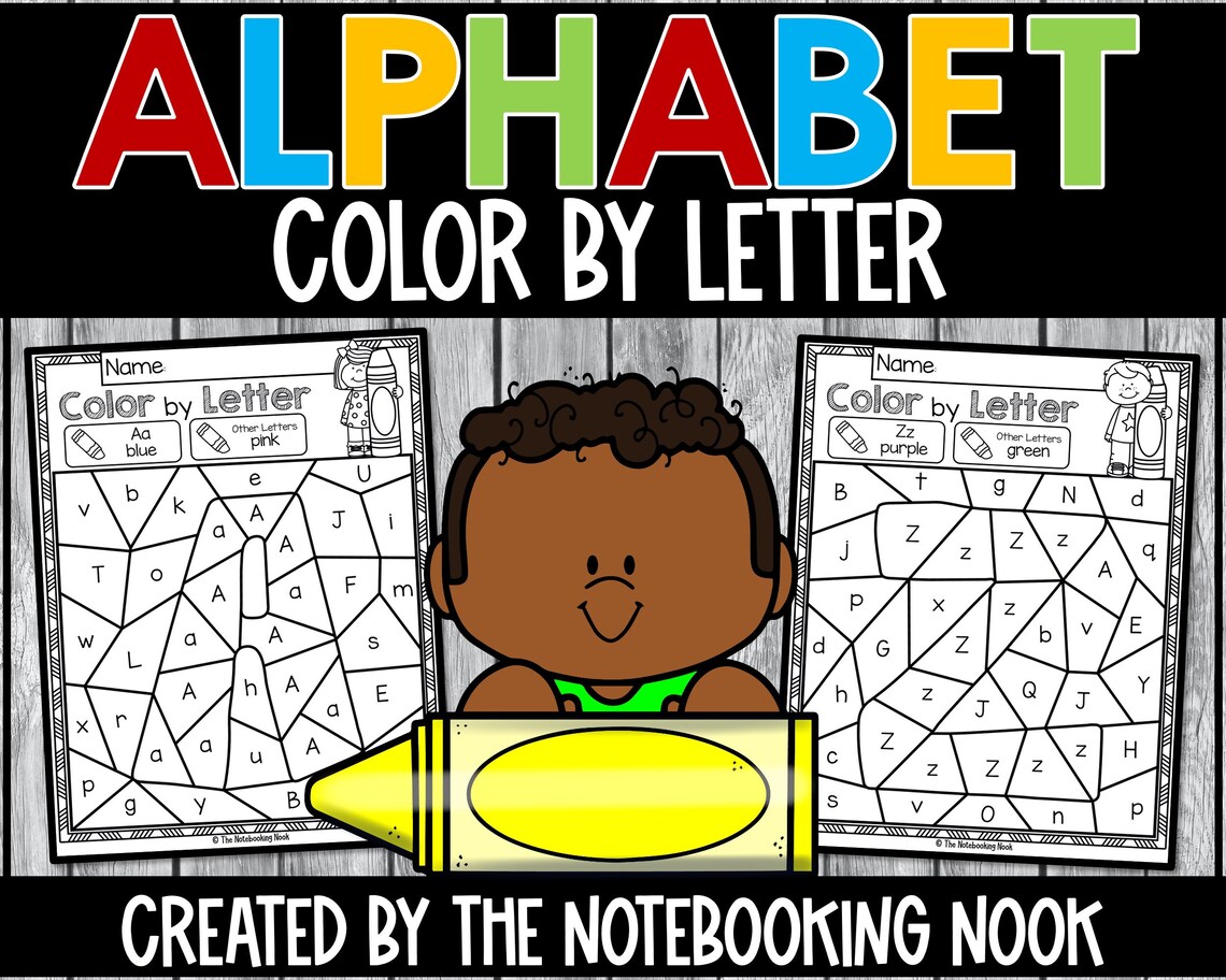 Alphabet Color by Number - Etsy