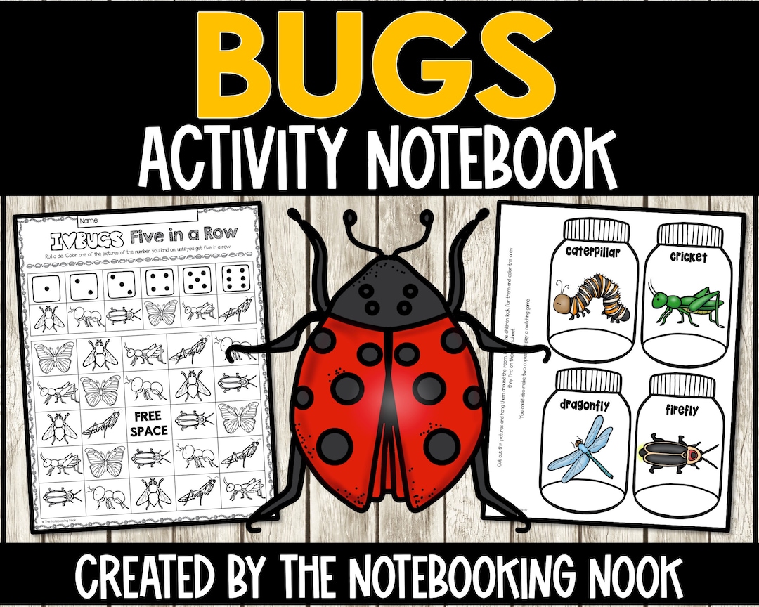Bugs Activity Notebook - Etsy