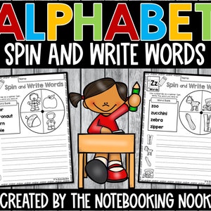 Alphabet Spin and Write Words - Etsy