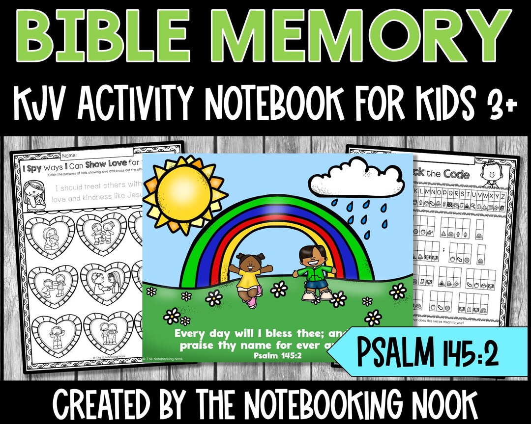 Bible Memory Verse KJV Activity Notebook for Psalm 145:2 - Etsy