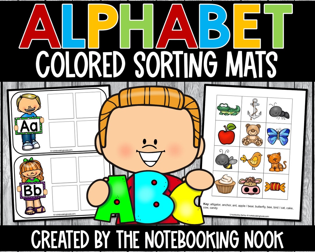 Alphabet Colored Sorting Mats - Etsy