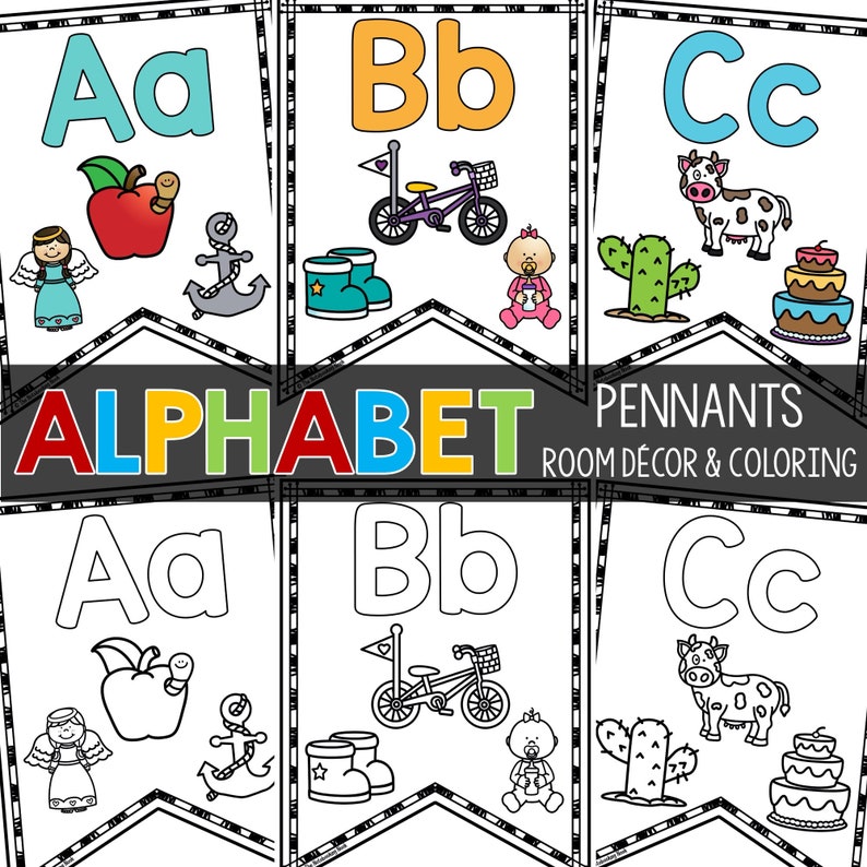 Alphabet Pennants - Etsy