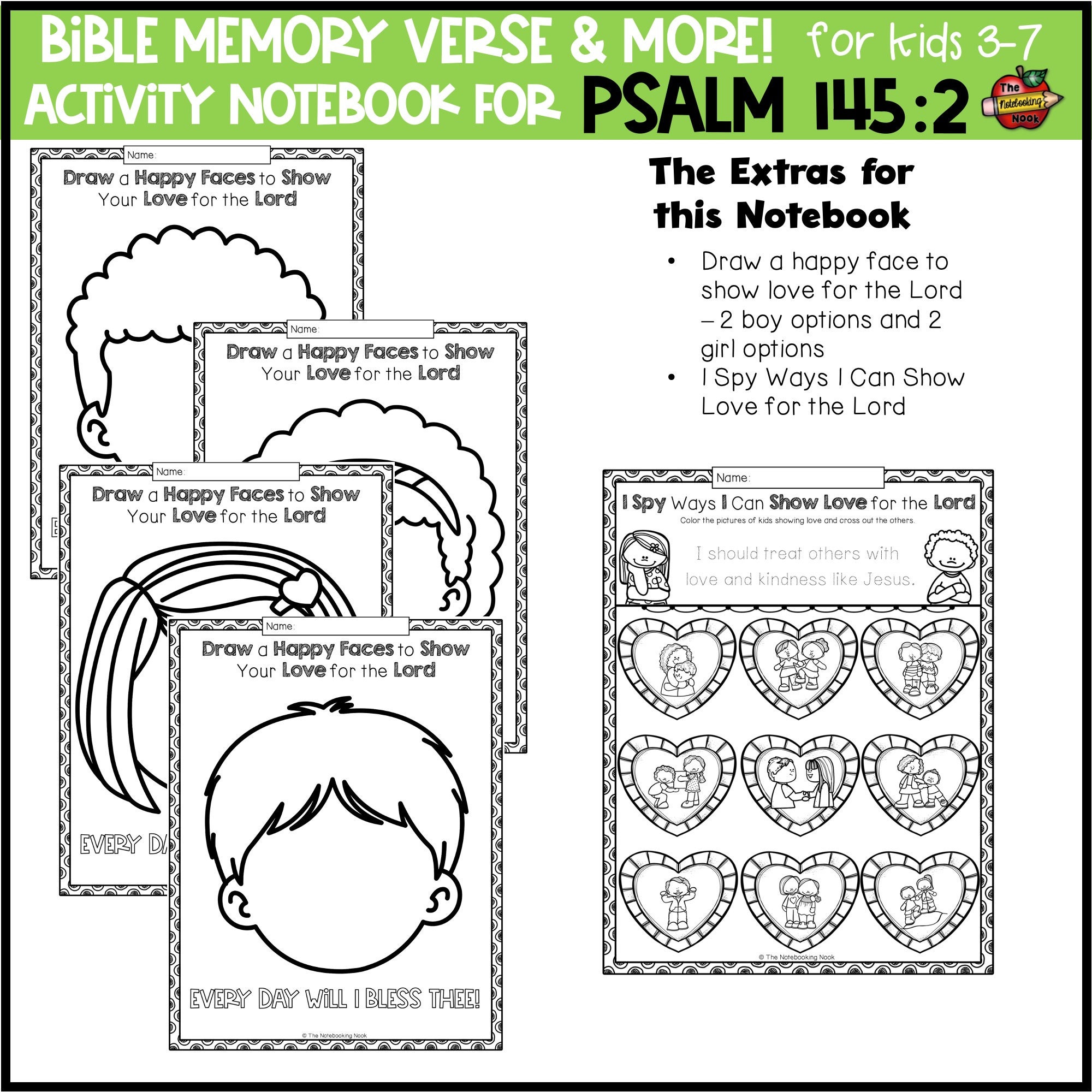 Bible Memory Verse KJV Activity Notebook for Psalm 145:2 - Etsy