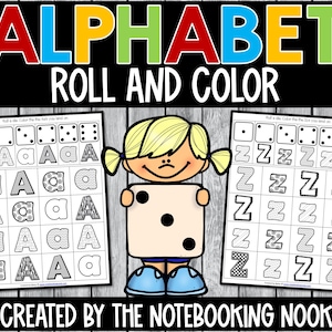 Alphabet Roll and Color - Etsy