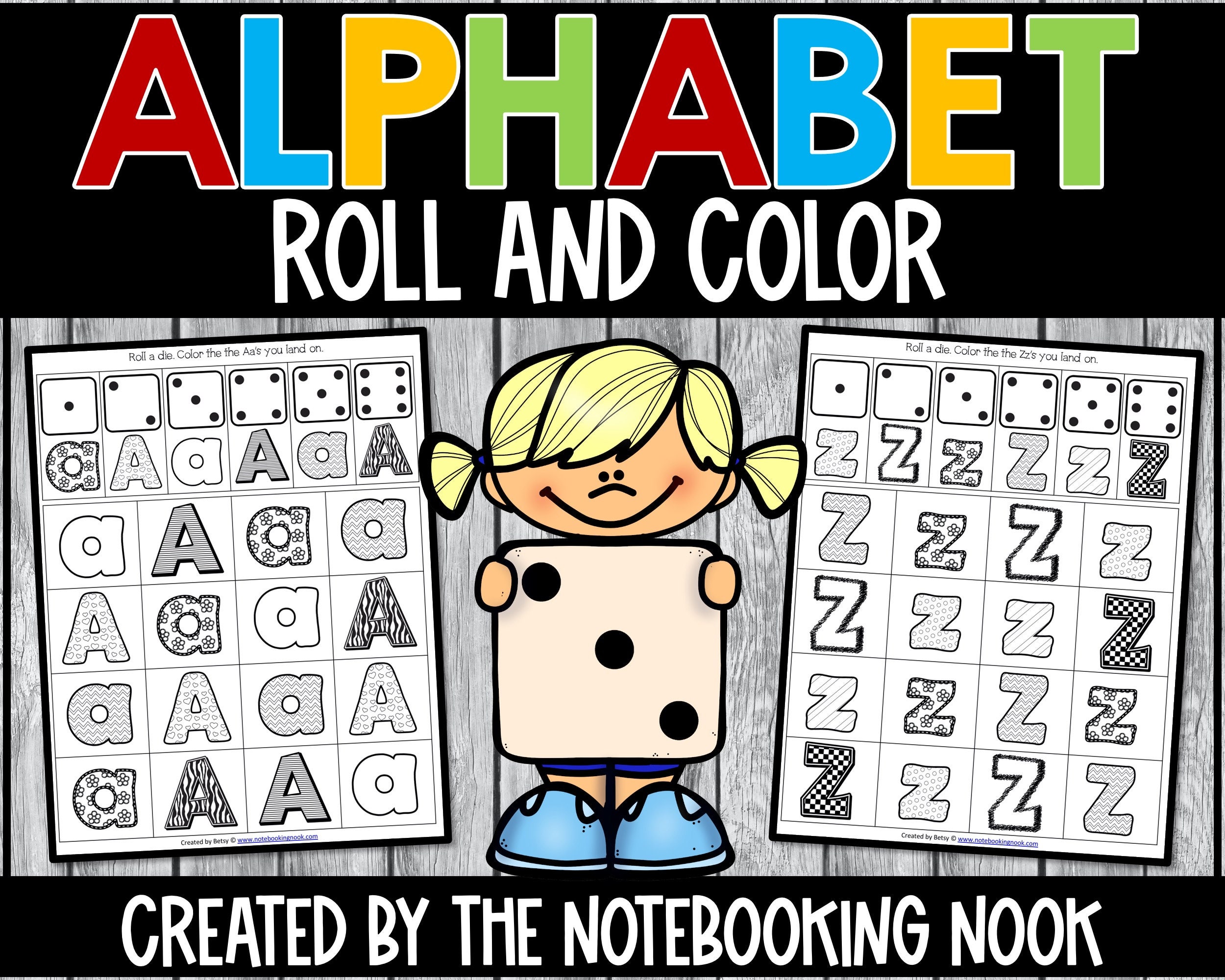 Alphabet Roll and Color - Etsy