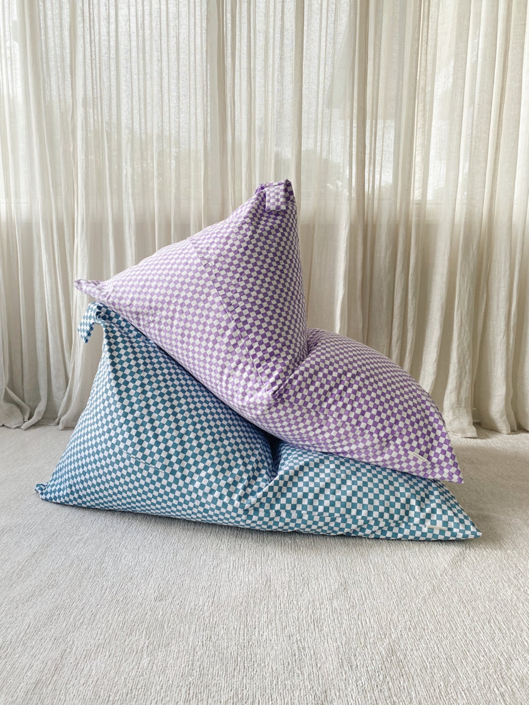 Checker Bean Bag - Etsy Australia