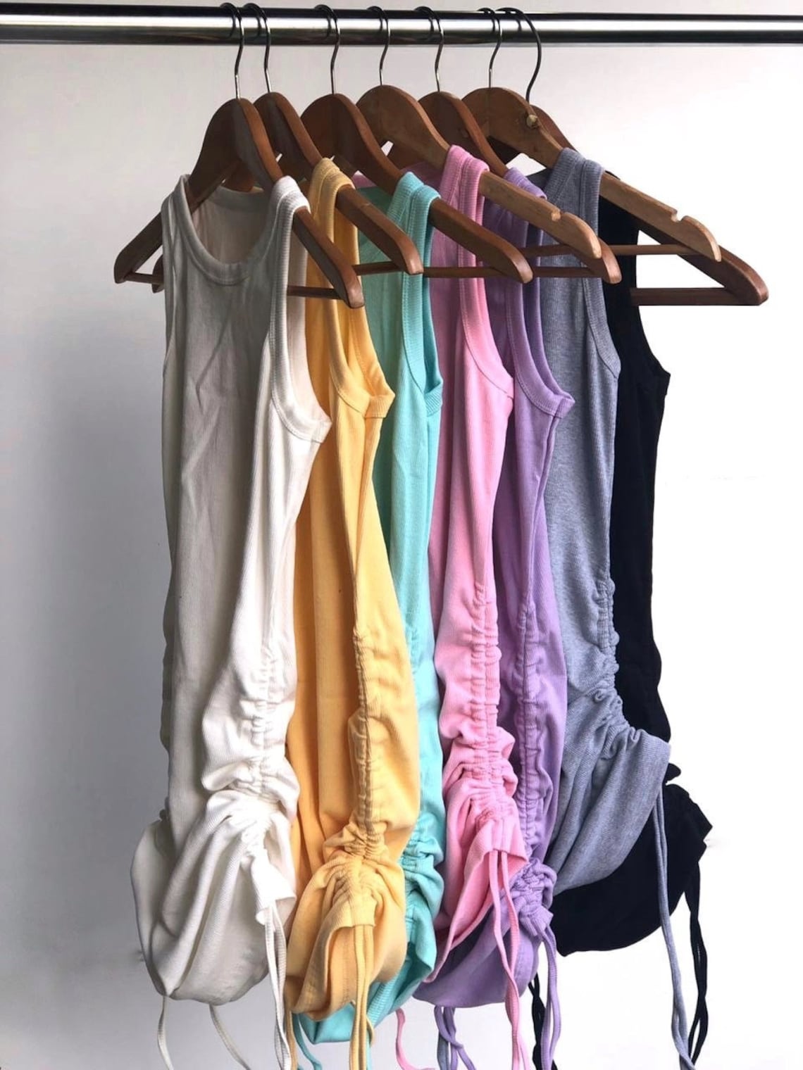 Ribbed Bodycon Side String Mini Dress - Etsy