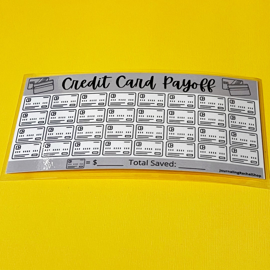 Credit Car Payoff Savings Challenge | A6 Savings Challenge| Laminated ...