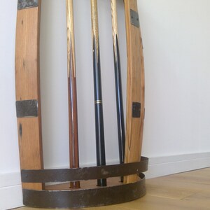 Oak Whisky Barrel Snooker / Pool Cue Rack, up to 4 or 8 Cues ...