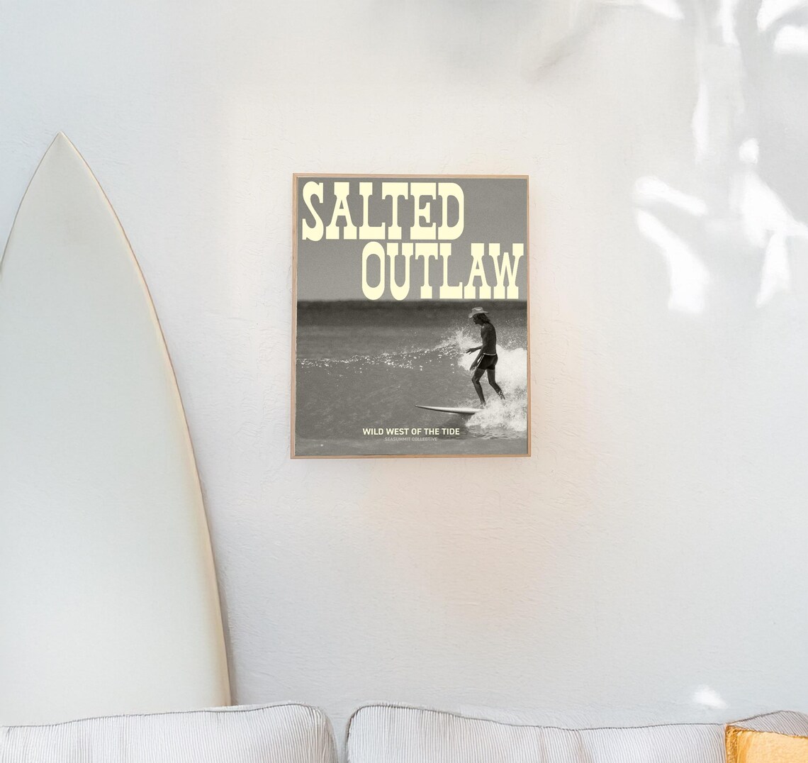 Cowboy Surfer Photo Print: 70s Surf Culture, Coastal Western Decor - Etsy
