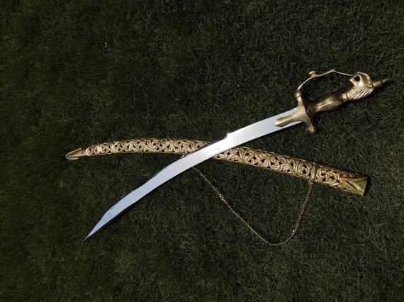 PERSONALISED BRASS Mesh Design Cover Sword With Brass Metal - Etsy