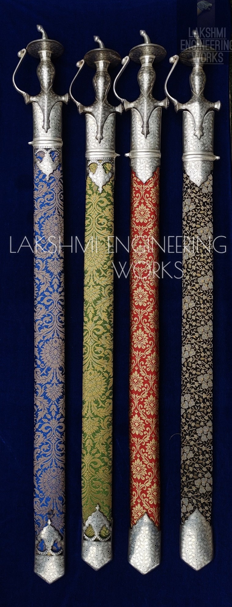 Damascus Khanda Sword With Brocade Cloth Scabbard Khanda - Etsy