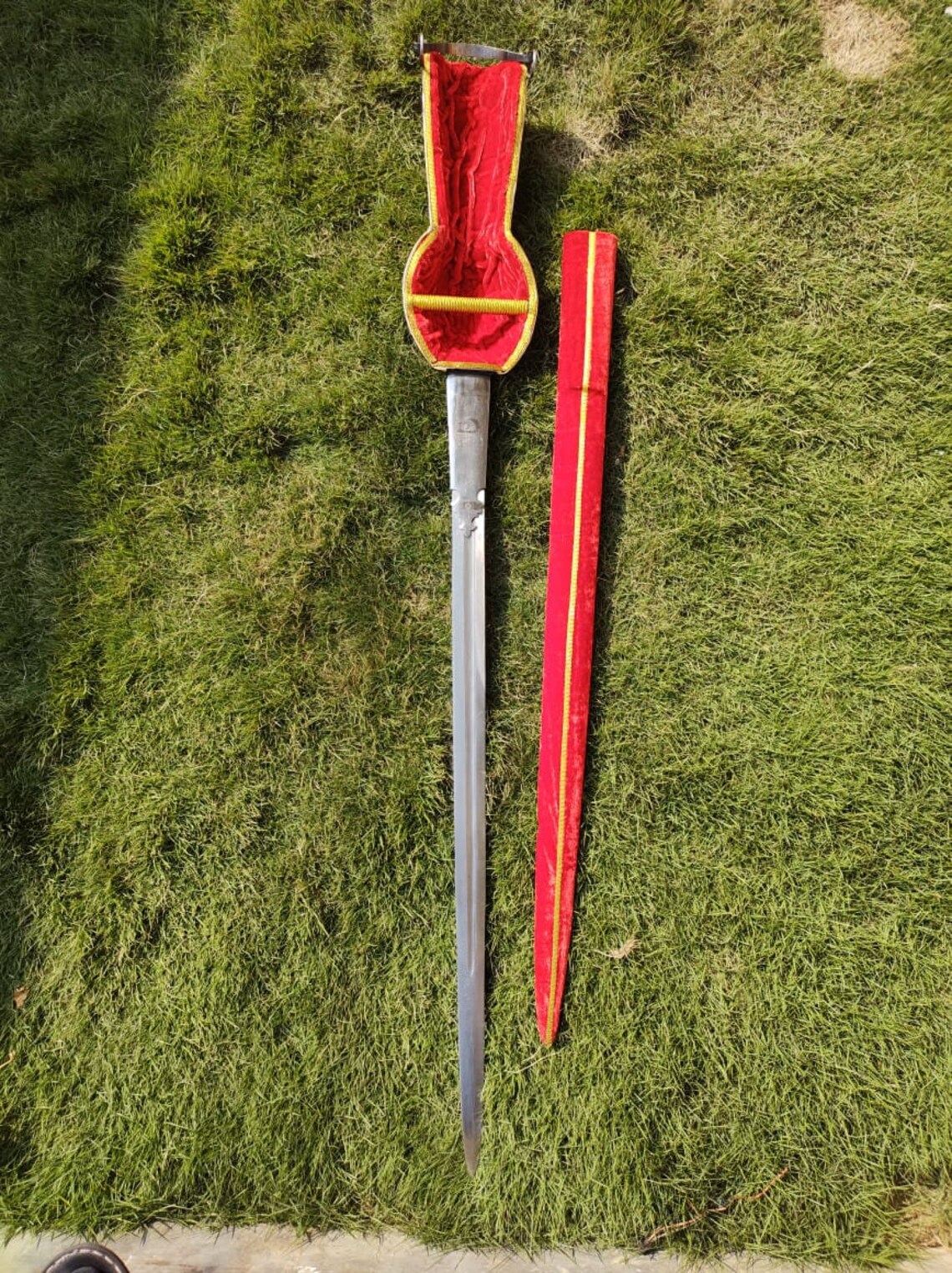 GAUNTLET SWORD mild steel sword-brass wire calligraphy | Etsy