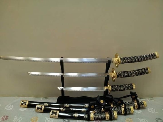 JAPANESE Triple KATANA SET 3 Samurai Swords With Scabbard - Etsy
