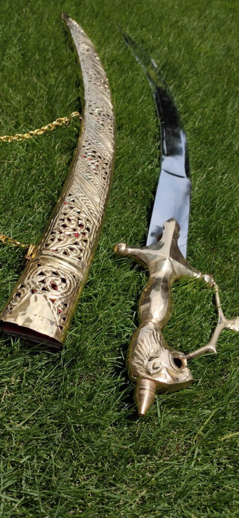 CUSTOM BRASSGOLD DECORATIVE Sword Gold Designer Metal - Etsy
