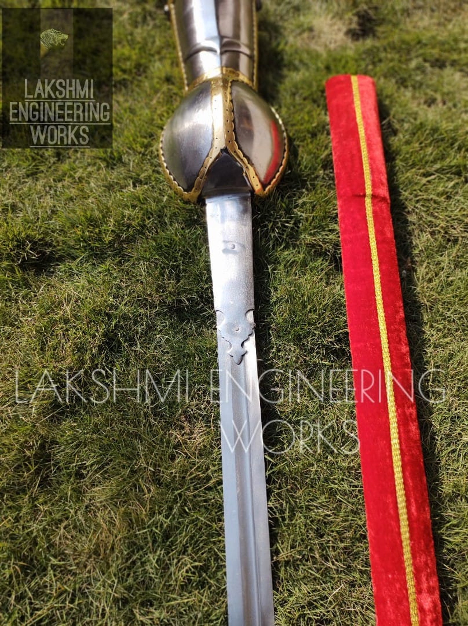 GAUNTLET SWORD Mild Steel Sword-brass Wire Calligraphy - Etsy