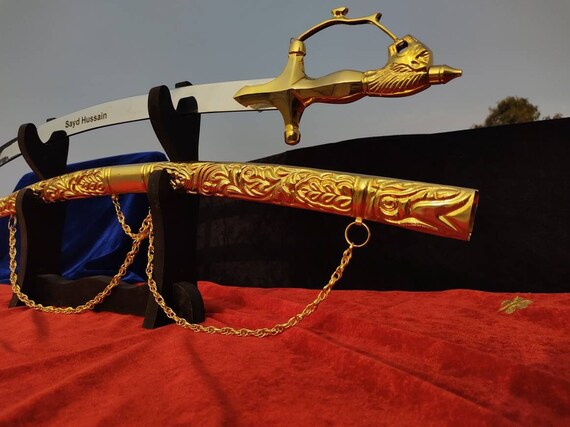 GOLD SWORD Personalised Gold Plated Hilt and Scabbard Sword | Etsy