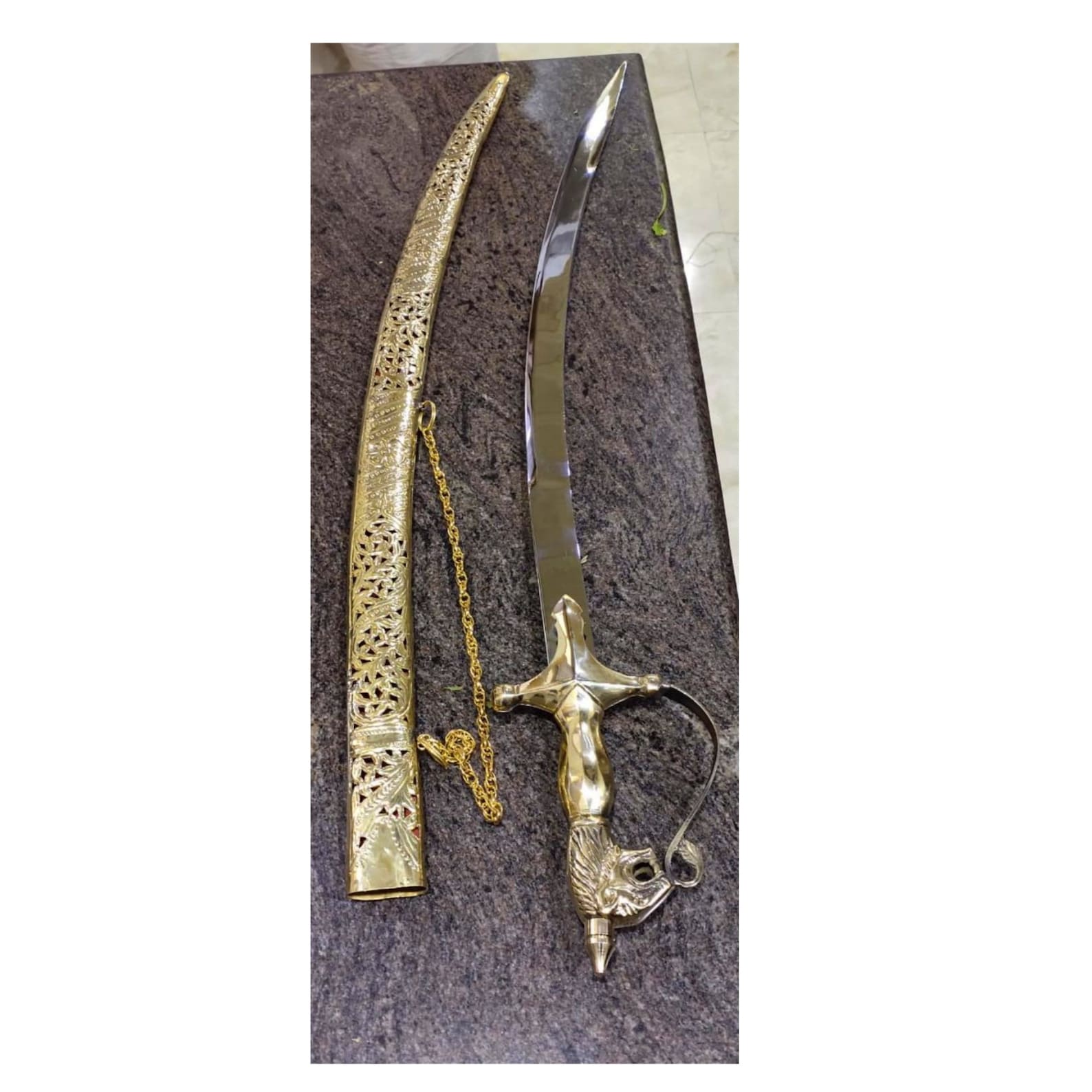 CUSTOM BRASSGOLD DECORATIVE Sword Gold Designer Metal - Etsy