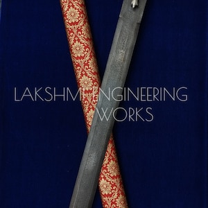 Damascus Khanda Sword, With Brocade Cloth Scabbard, Khanda Talwar ...