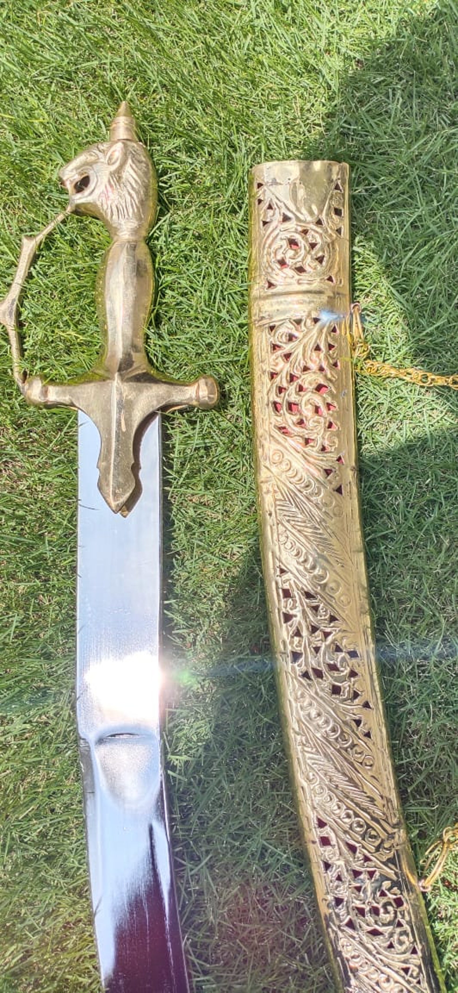 CUSTOM BRASSGOLD DECORATIVE Sword Gold Designer Metal - Etsy