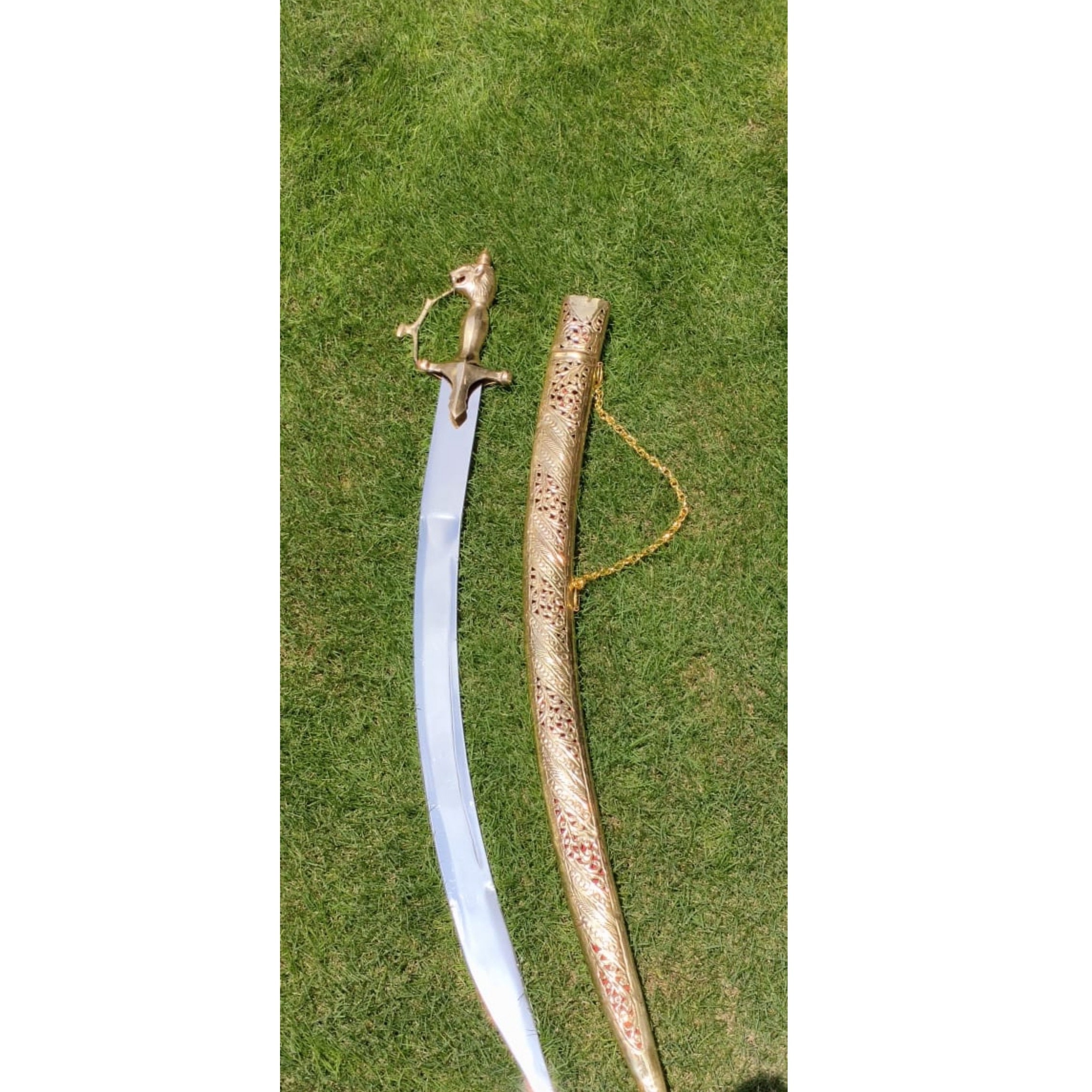 CUSTOM BRASSGOLD DECORATIVE sword gold designer metal | Etsy