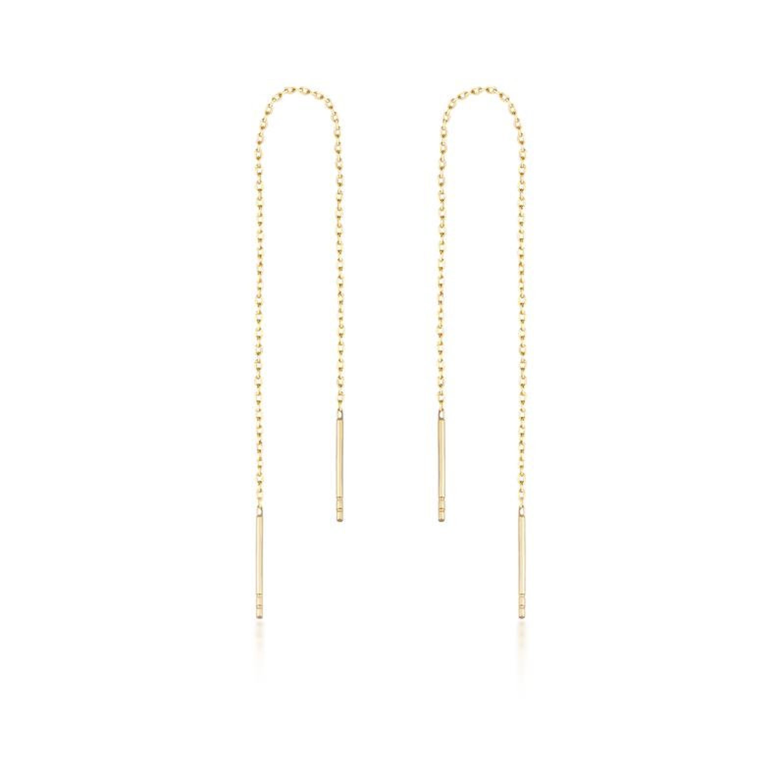 Long Threader Earrings Threader Earrings long Chain - Etsy