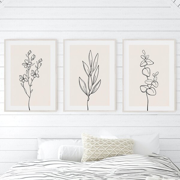Floral Line Art - Etsy