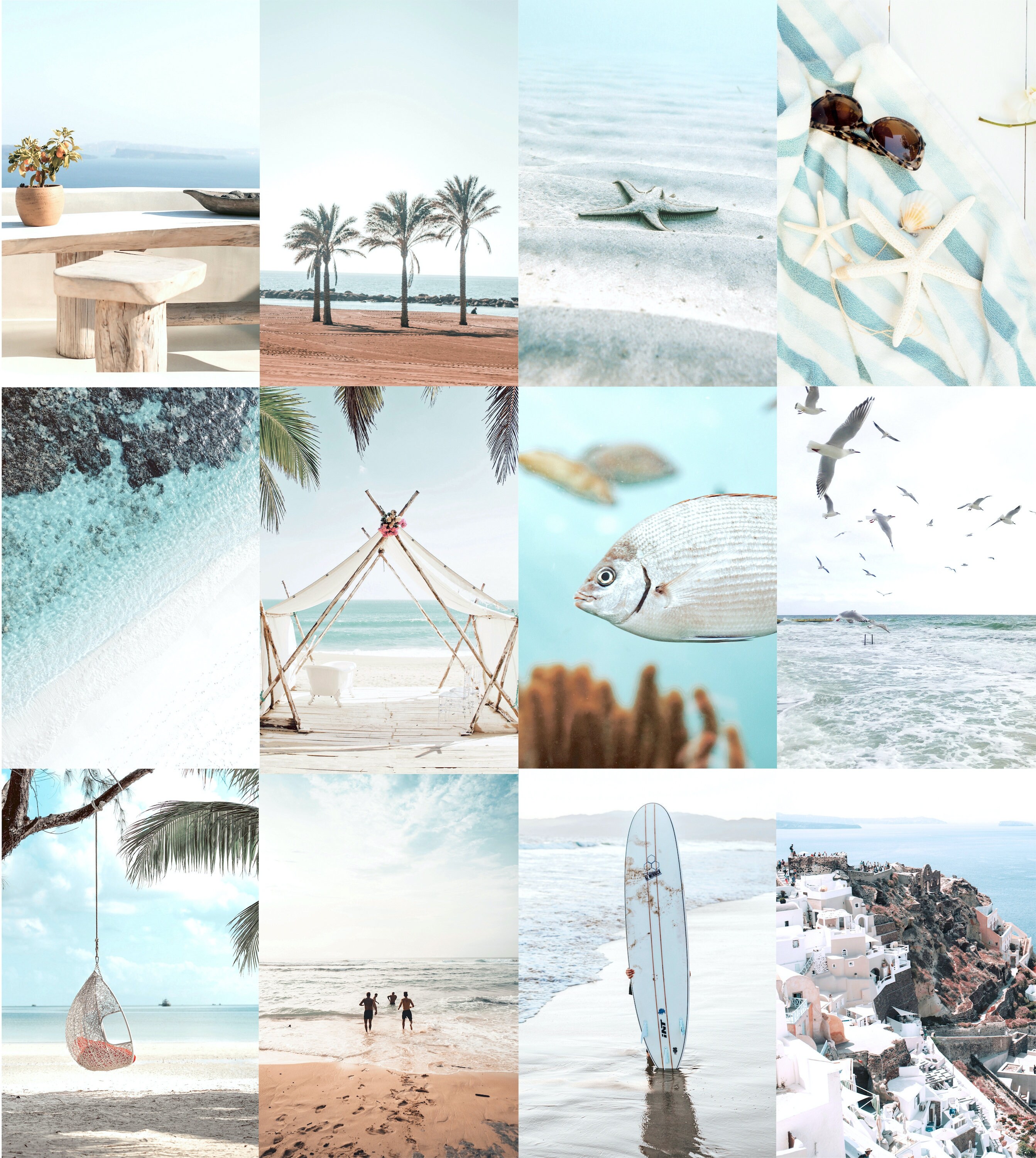 DIGITAL DOWNLOAD Tropical Paradise Aesthetic Wall Collage Prints Art ...